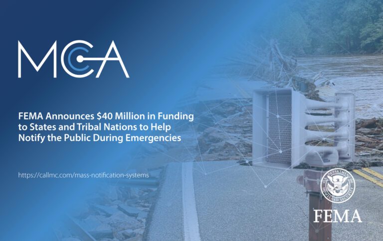 $40 Million in FEMA Funding | MCA Mass Notification Solutions