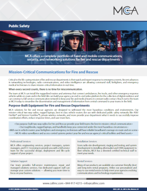 Fire and Rescue Solutions from MCA
